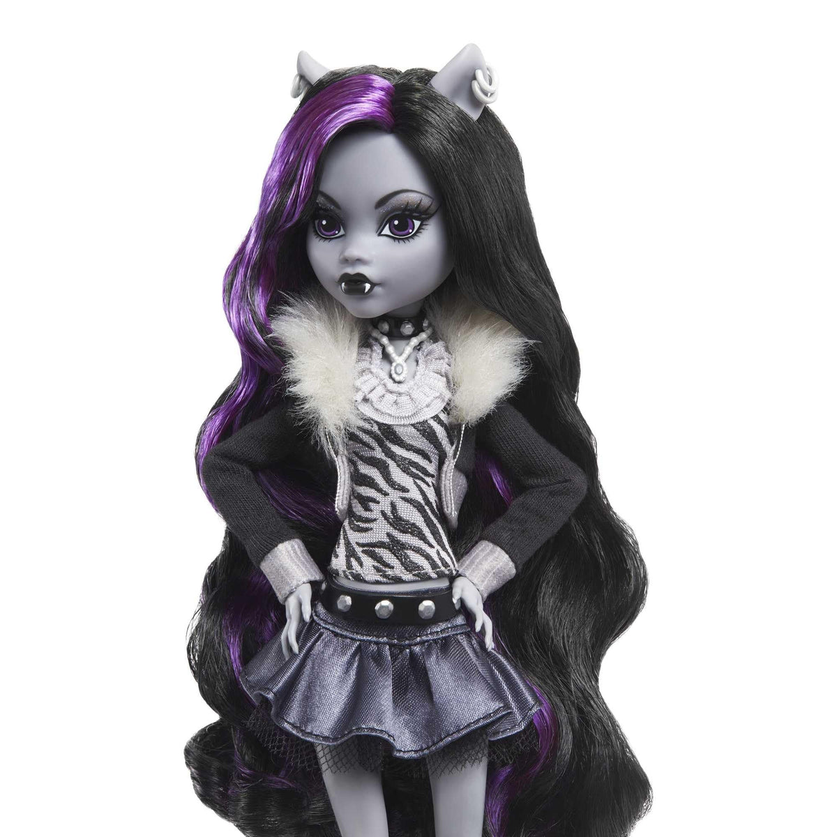 Monster High Reel Drama Doll, Clawdeen Wolf in Black and White, Collec ...